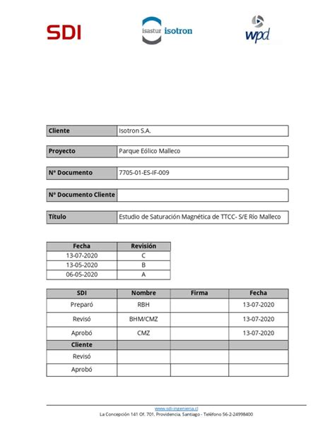 7705 01 Es If 009 C Estudio De Saturación De Ttcc Se Rio Malleco