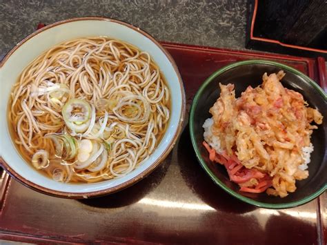 そば定食。文殊 チェーン店で晩ごはん。