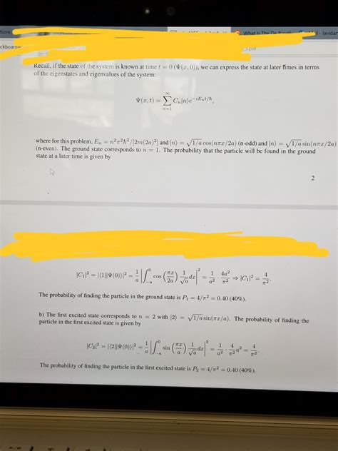 Solved Consider A Particle In A Dimensional Infinite Chegg