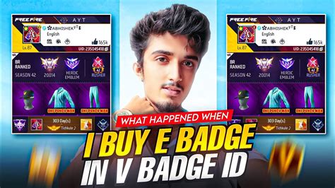 No More V Badge In My Id 🤔🤔 I Got E Badge 😱🥵 Freefire Abhishekyt