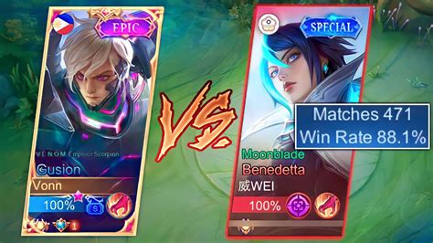 Gusion Ultra Fasthand Vs Pro Benedetta Unli Dash🔥 Youtube