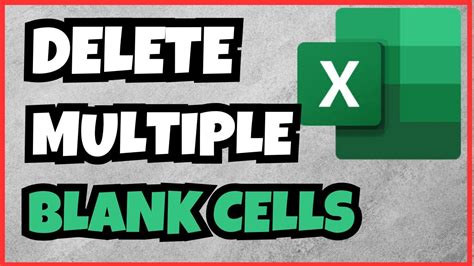 How To Delete Multiple Blank Cells At A Time In Ms Excel Full Guide Youtube