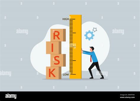 Risk Assessment And Investigation Analyze Potential Danger Level Businessman Measuring Risk
