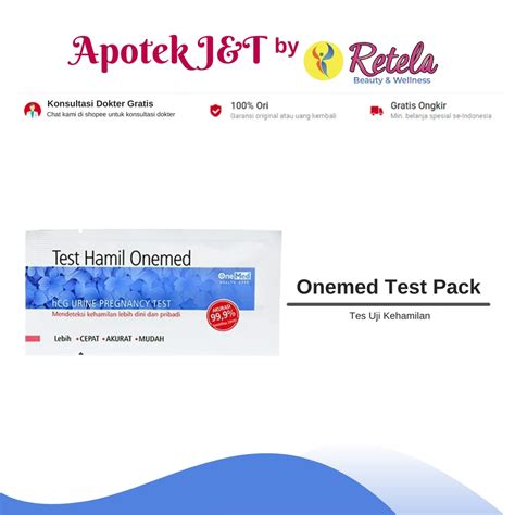 Jual One Med Test Kehamilan Strip Test Pack Cek Kehamilan Hcg