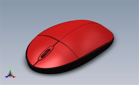 鼠标 Solidworks 2013 模型图纸下载 懒石网