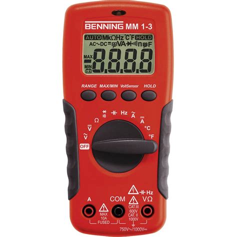Benning Mm 1 3 Handheld Multimeter Digital Calibrated To Manufacturer