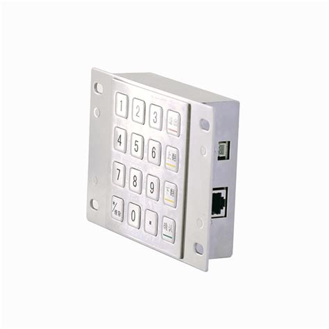 Ip65 Ss304 Atm Pin Pad Encrypted Metal Keypad 16 Keys With Customized