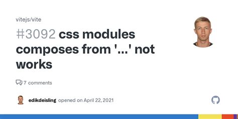 Css Modules Composes From Not Works · Issue 3092 · Vitejsvite · Github