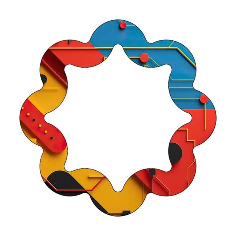 Image Icon Star Octogram Minimal Color Block Flat Design Premium Ai Generated Image