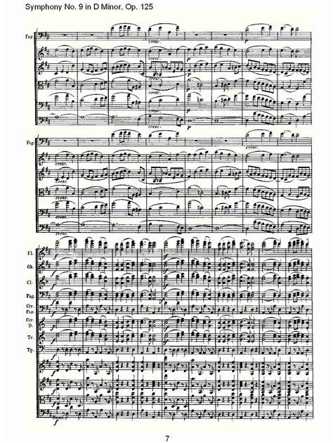 D大调第九交响曲 Op 125 第四乐章 一 Ludwig Van Beethoven 路德维西 贝多芬 总谱 五线谱