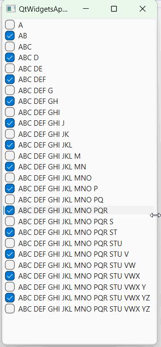 C Trying To Wordwrap And Item In A Qlistwidget Stack Overflow