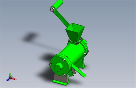 咖啡豆脱壳机 SOLIDWORKS 2020 模型图纸下载 懒石网
