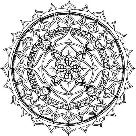 Adult Coloring Pages Printable Mandalas Ecoloringpage