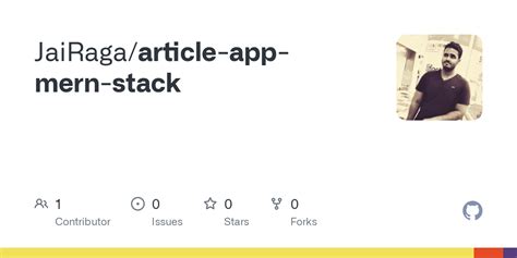 Github Jairaga Article App Mern Stack