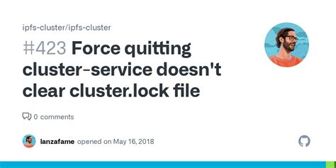 Force Quitting Cluster Service Doesnt Clear Clusterlock File · Issue