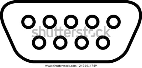 Computer Connector Display Input Port Serial Stock Vector Royalty Free 2491414749 Shutterstock