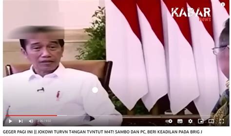 Cek Fakta Hoaks Jokowi Putuskan Ferdy Sambo Dan Putri Candrawathi