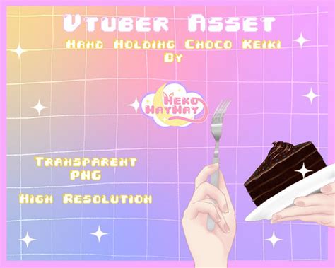 Vtuber Asset Hands Holding Chocolate Cake Etsy
