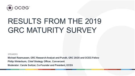 Results From The 2019 Grc Maturity Survey Oceg