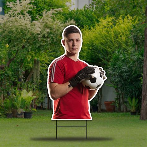 Player Photo Cutout Yard Sign Coroplast Player Photo Standup Yard Sign