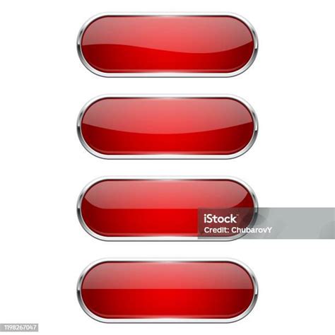 웹 단추 크롬 프레임이 있는 빨간색 반짝이는 타원형 아이콘 0명에 대한 스톡 벡터 아트 및 기타 이미지 0명 3차원 형태