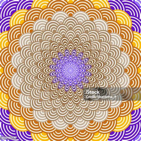 라운드 화 환 구성 무지개 프레임입니다 간단한 자연 배경 일본 파 원 패턴 베이 지 갈색 노란 오렌지 퍼플 바이올렛 색상 카드 배너 디자인을 조정합니다 벡터 0명에 대한