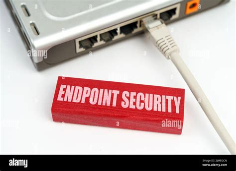 Internet And Security Concept There Is A Router Connected To The