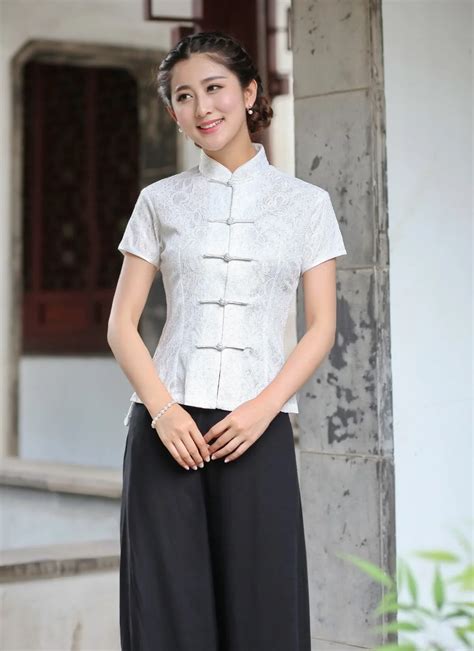 Plus Size Tang Suit Lace Cheongsam Suit Chinese Tops Women Traditional