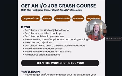P Jewel Morrison Phd Abd On Linkedin Get An Io Job Crash Course