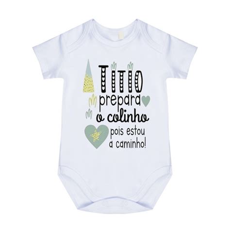 Body Infantil Personalizado Titio Prepara O Colinho Elo7