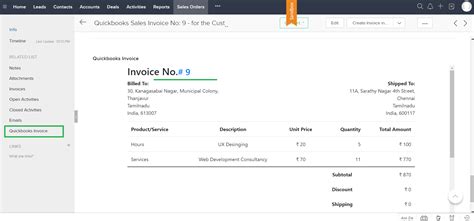 Zoho Crm Integration With Quickbooks Two Way Sync