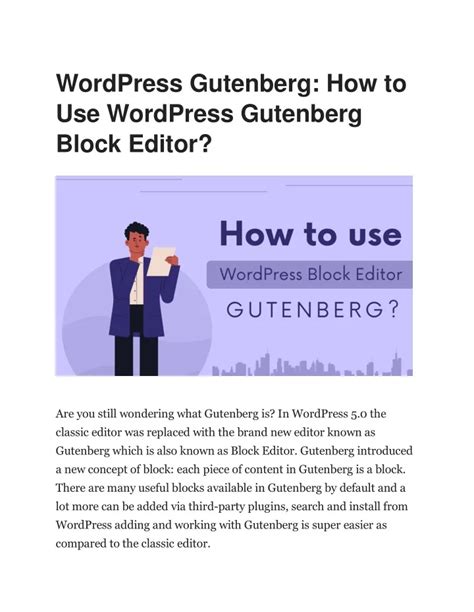 Ppt Wordpress Gutenberg How To Use Wordpress Gutenberg Editor Wordpress Block Editor