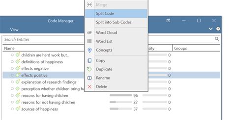 Splitting Codes ATLAS Ti 22 Windows Quick Tour