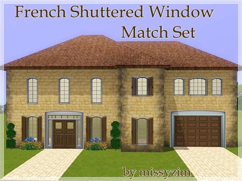The Sims Resource French Shuttered Window Match Set