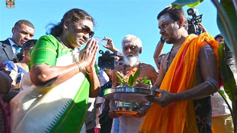 Indian President Concludes Fiji Visit With Nadi Temple Visit