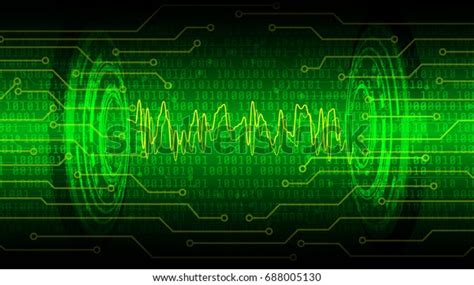 Circuit Board Binary Code Vector Background Stock Vector Royalty Free