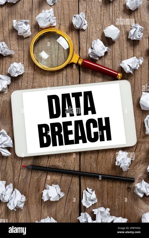 Inspiration Showing Sign Data Breach Internet Concept Security