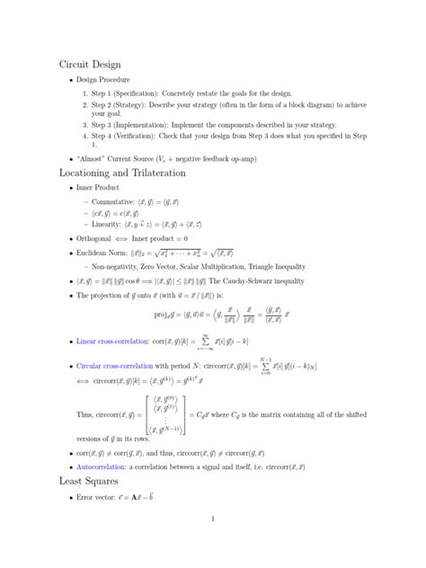Cheat Sheet Final Pdf Euclidean Vector Least Squares