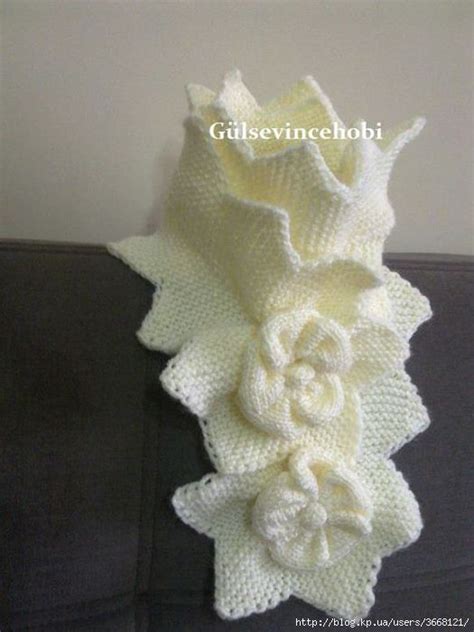 шарфики-митенки-пончо | Scarf knitting patterns, Irish crochet motifs ...