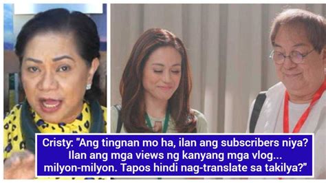 Source Ni Cristy Fermin Sinabing Dalawa Lang Umano Silang Nanood Ng My
