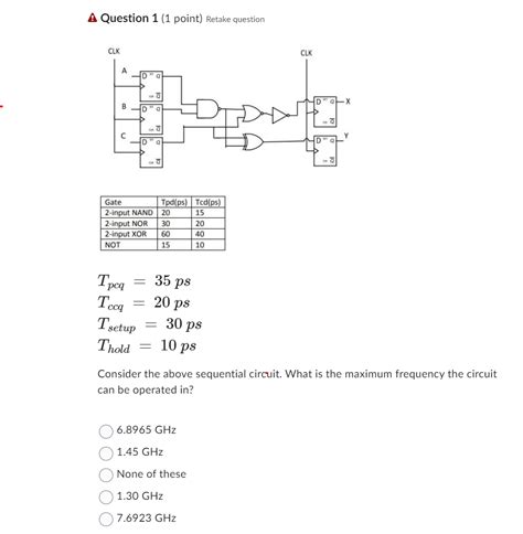 Solved A Question 1 1 Point Retake Question