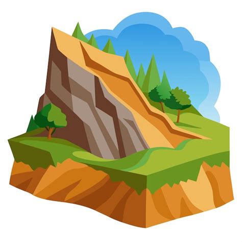 Landslide Risk Vector Design Ideal For Safety And Awareness Projects