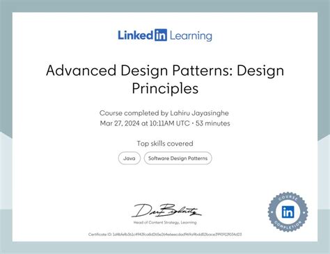 Lahiru Jayasinghe On Linkedin Certificate Of Completion