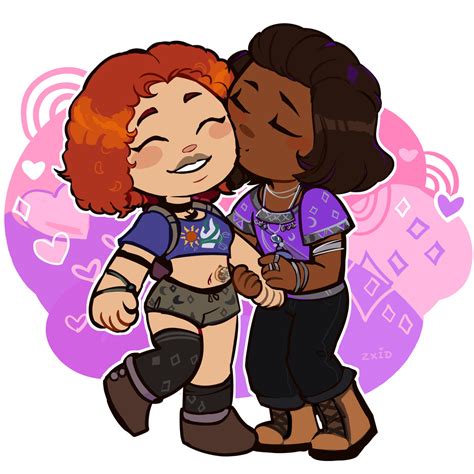 Dbd Mikaela X Zarina Cheek Kiss By Zxid On Deviantart
