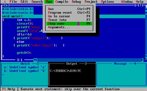 Débogage en Turbo C StackLima