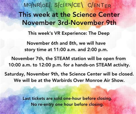 News Flash • This Week At The Science Center February 9 To