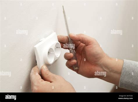 Electrical Outlet Repairing And Assembling Home Improvement Concepts