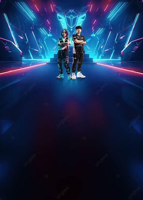 Blue Technology Light Effect Championship Trophy E Sports Competition