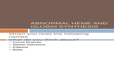 Pdf Variants Of Hemoglobin Dokumentips