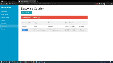Courier Management System Project In Php Projectworlds